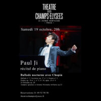 Paul Ji le 19/10 au Théâtre des Champs-Elysées à Paris