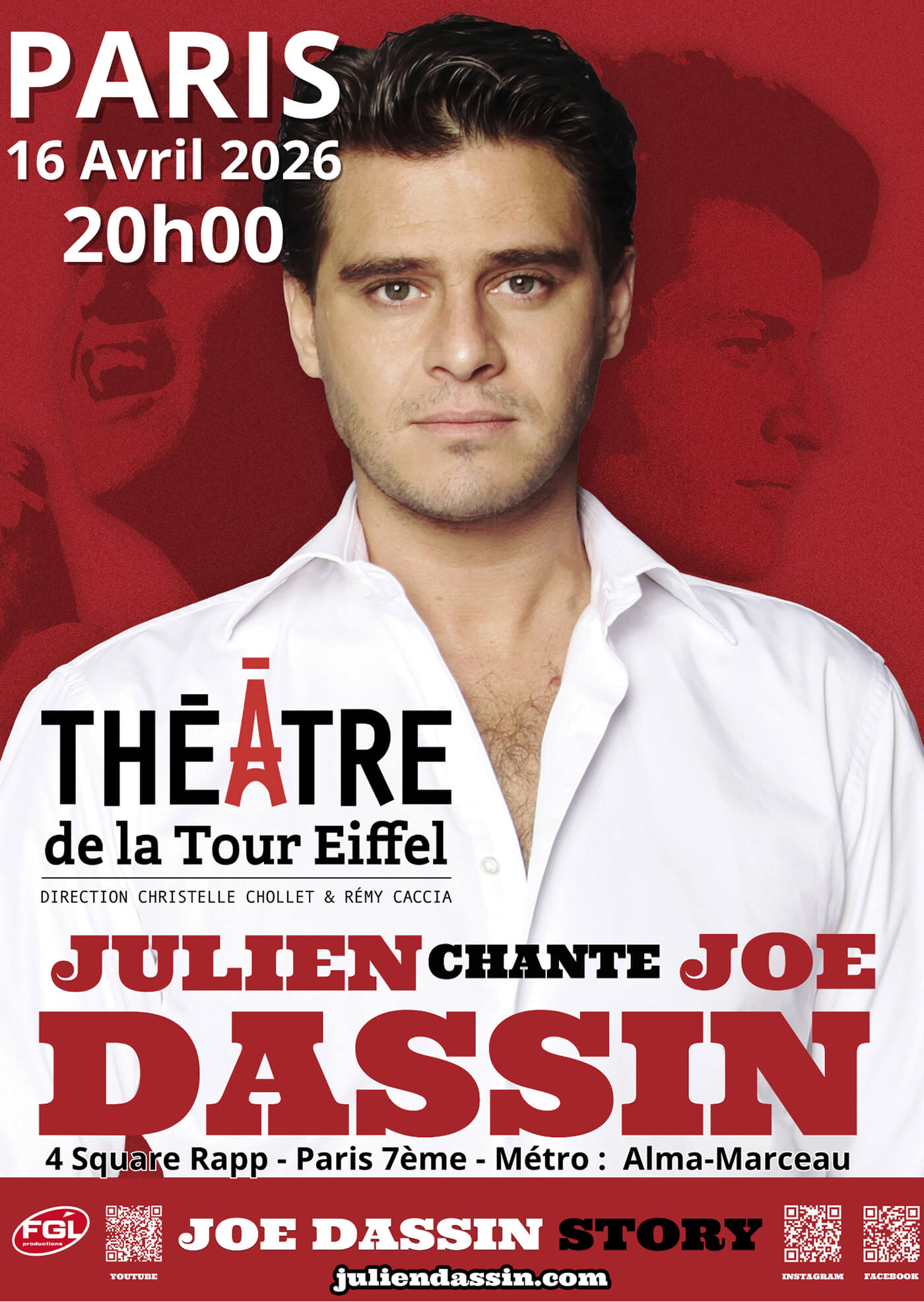 Julien Dassin chante Joe Dassin au Théâtre de la Tour Eiffel